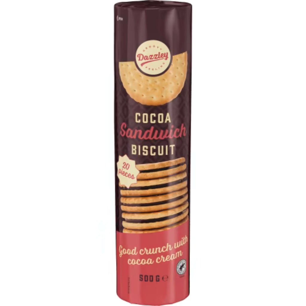 Dazzley Cocoa Sandwich Biscuit - Crispy Biscuits with Cocoa flavor 500