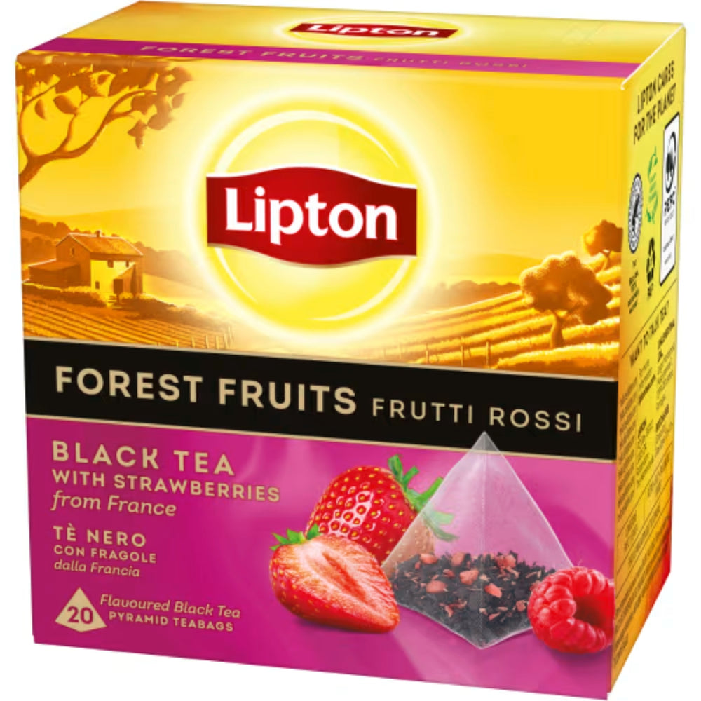 Lipton Forest Fruit Black Tea Pyramid - Forest Fruits Flavored Black T