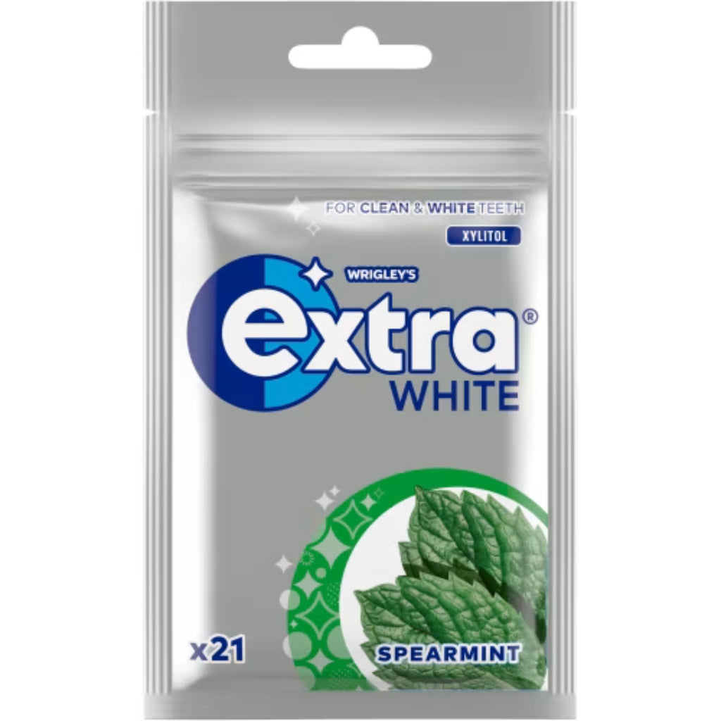 Wrigley's Extra White Spearmint Tuggummi - Chewing Gum with Spearmint